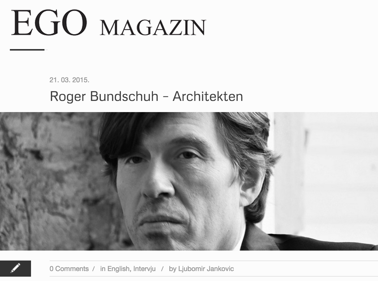 Roger Bundschuh – Bundschuh Architekten